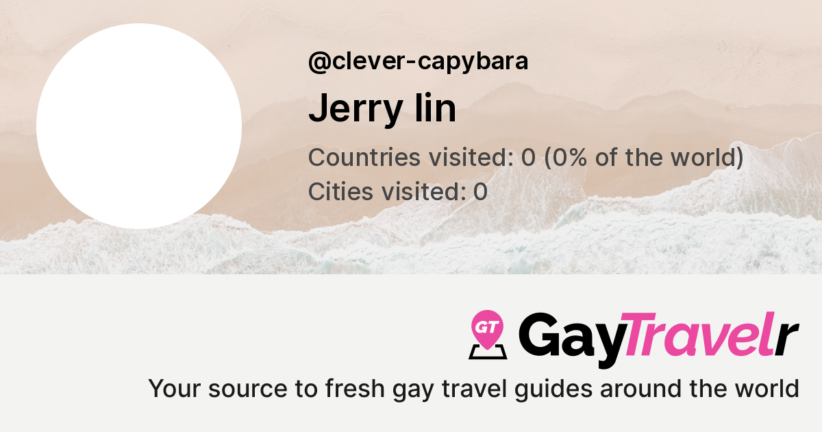 @clever-capybara - Jerry lin - GayTravelr - GayTravelr