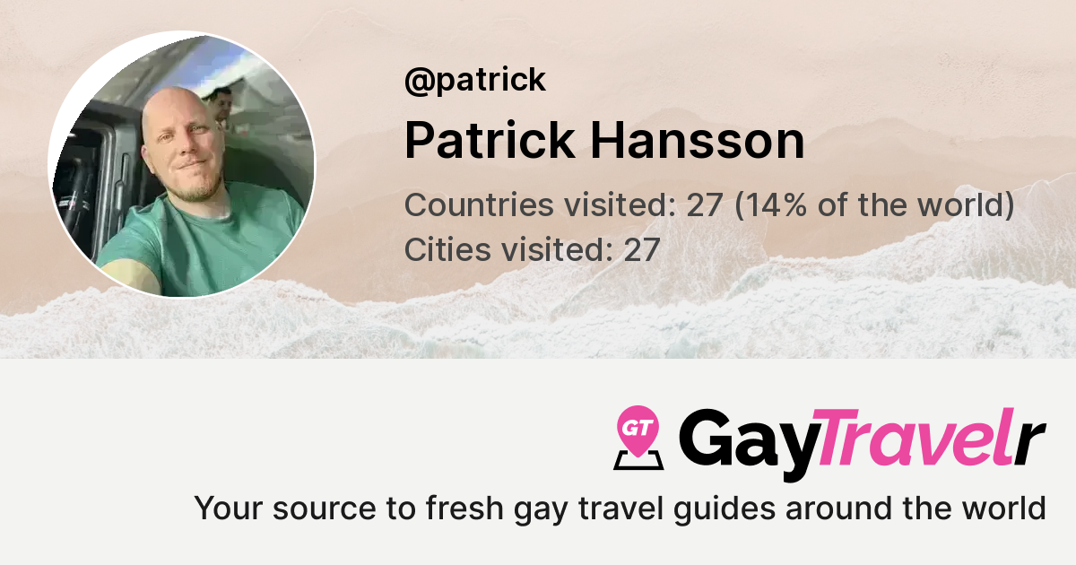 @patrick - Patrick Hansson in Sweden - GayTravelr - GayTravelr